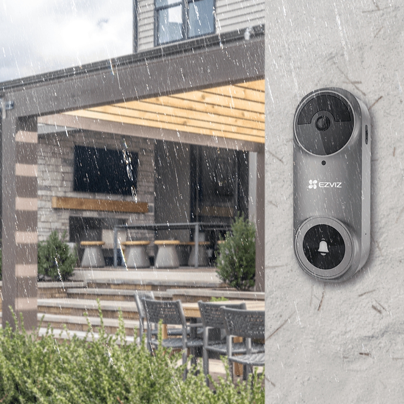 Ezviz Db2 2k 3mp Cs Db2 A0 2c3wpb šedá Domácí Wi Fi Zvonek